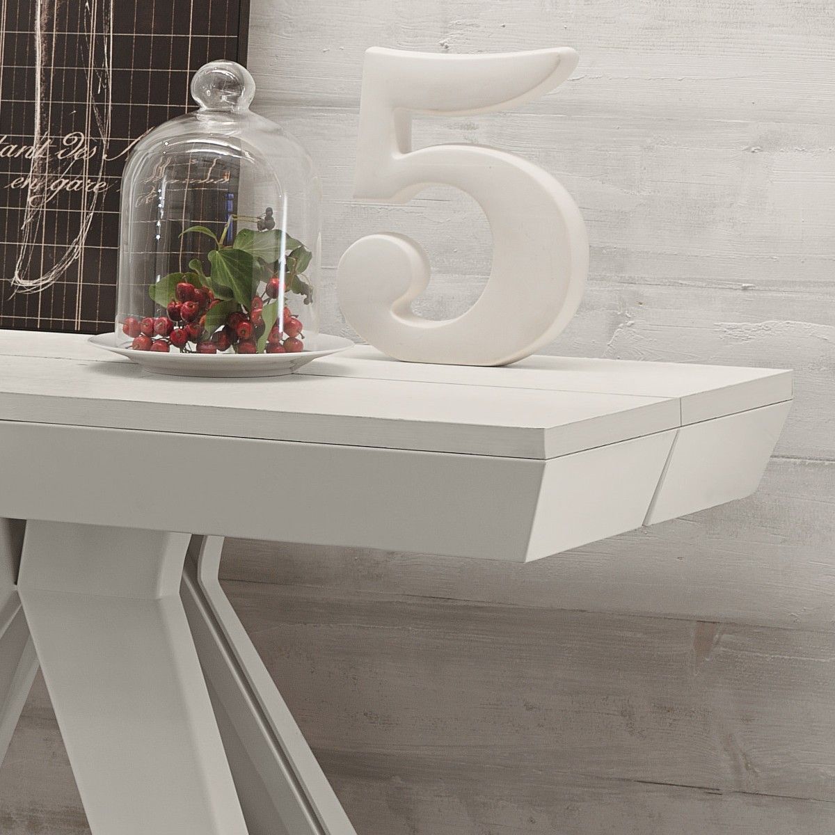 Consolle allungabile in tavolo 3 metri in alluminio e legno Veronika