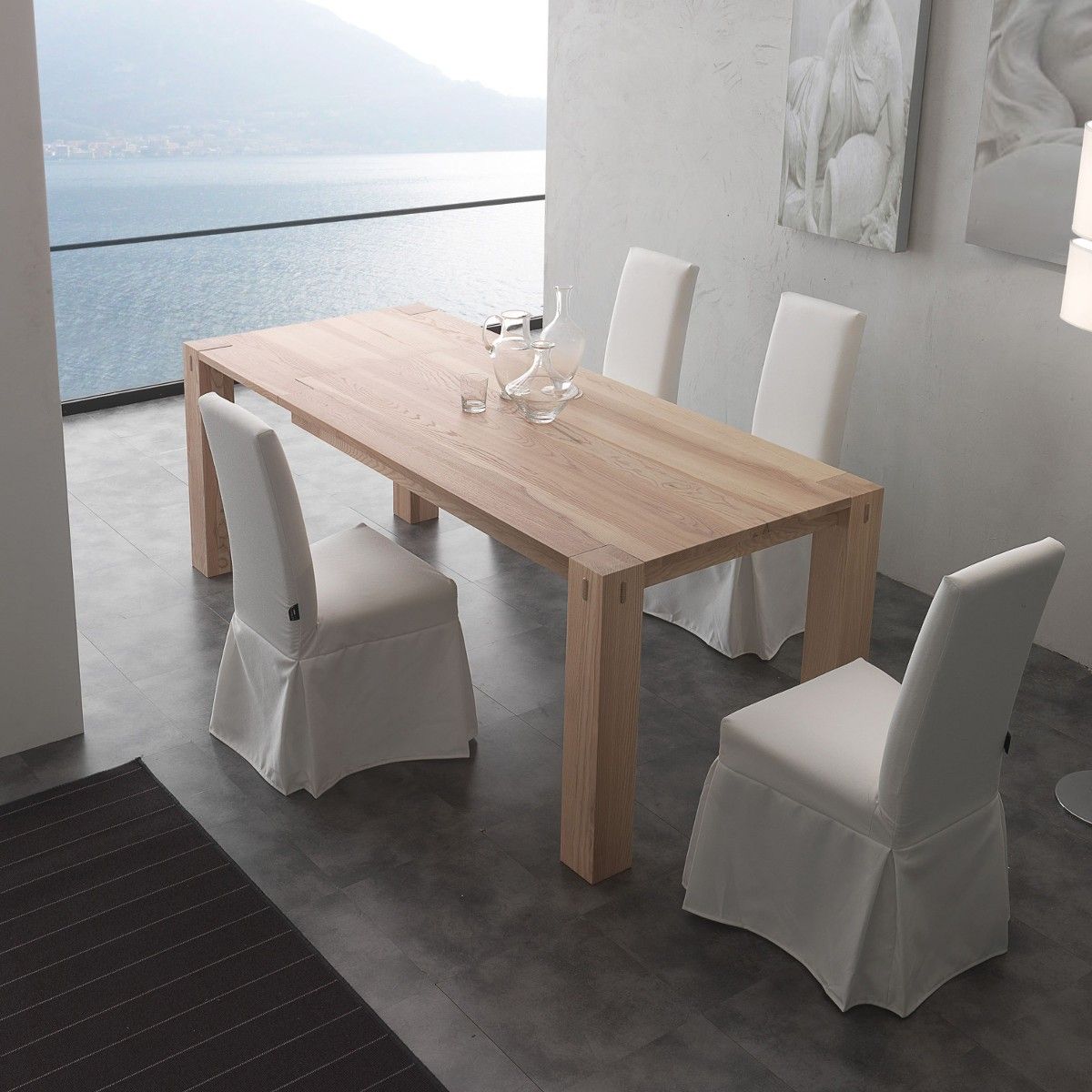 Obiettore Goneryl fondo tavolo allungabile legno massello gesso ... Obiettore Goneryl fondo tavolo allungabile legno massello gesso ...