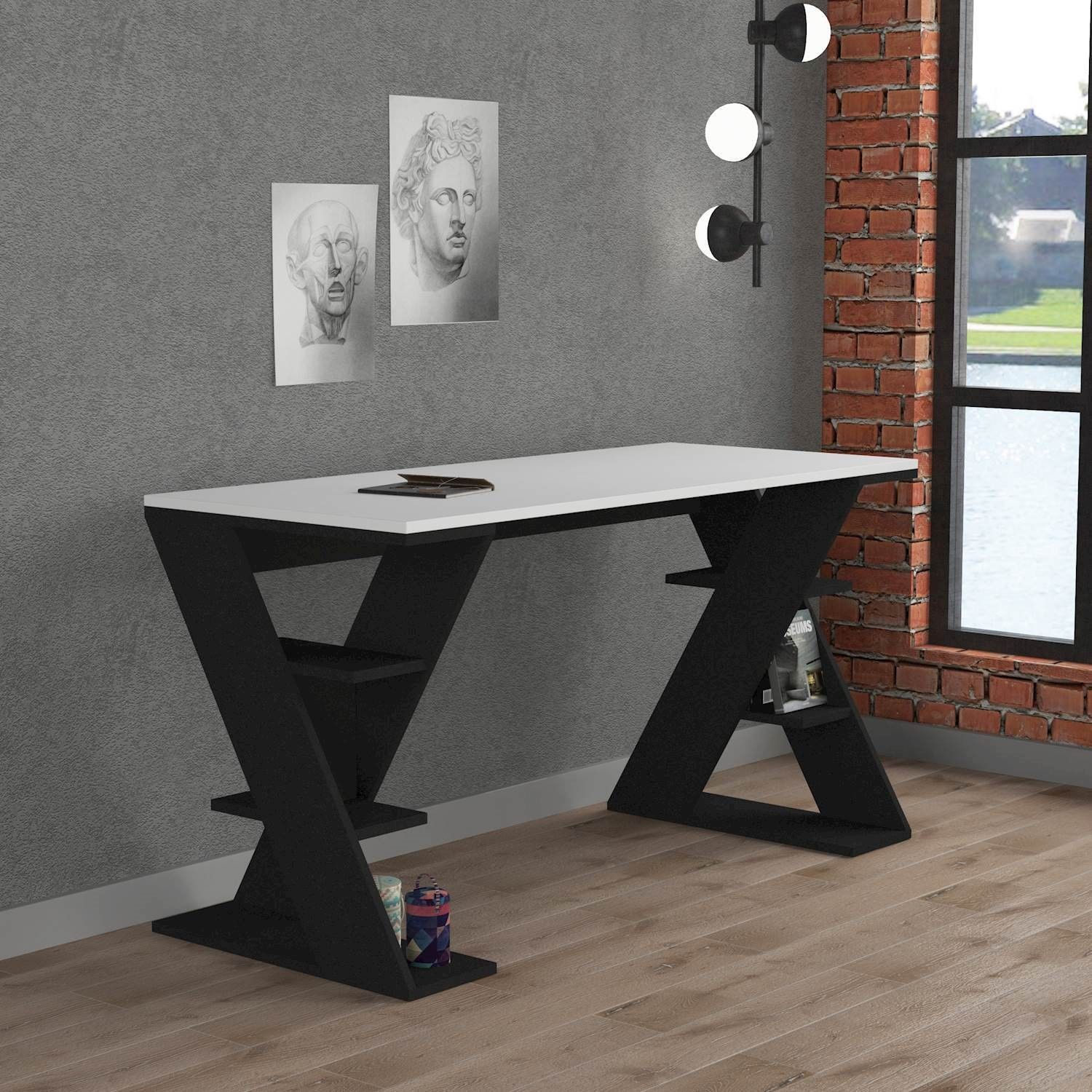 Darrell scrivania moderna per cameretta ragazzi