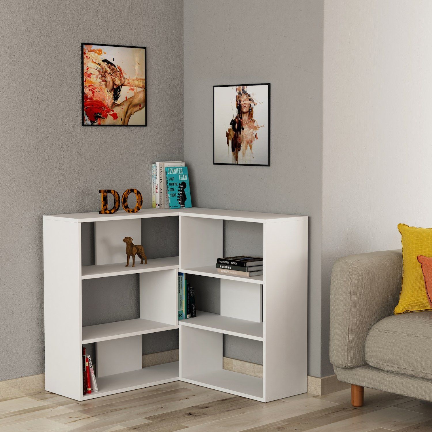 Foldy 1 libreria angolare componibile design moderno